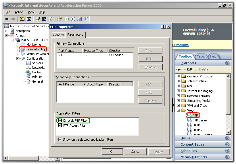 Filtres d’applications